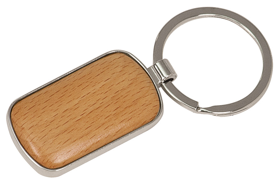 Rectangle Wooden Key Chain - Laserable - 1 SIDE – Simply Personal